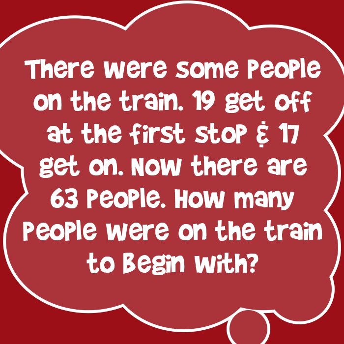 Math Problem: How Many People Were on the Train to Begin with? - Keep ...